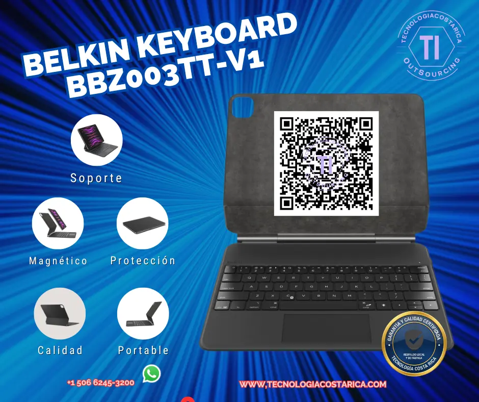 Teclado portátil Belkin Keyboard BBZ003TT-V1 - TecnologiaCostaRica